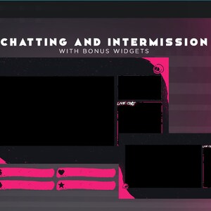 Sakura Brush Goth Pink Animated Stream Package | Overlays, Alerts ...