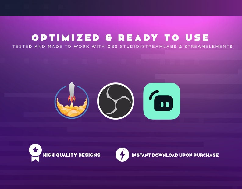 80's Retro Synthwave Animated Stream Overlay Pack - | Animated Stream ...