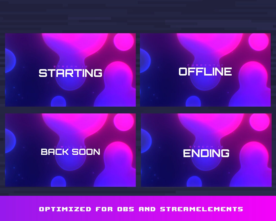 8 Lava Lamp Animated Twitch Stream Screens| Lo-fi Streamer Package ...