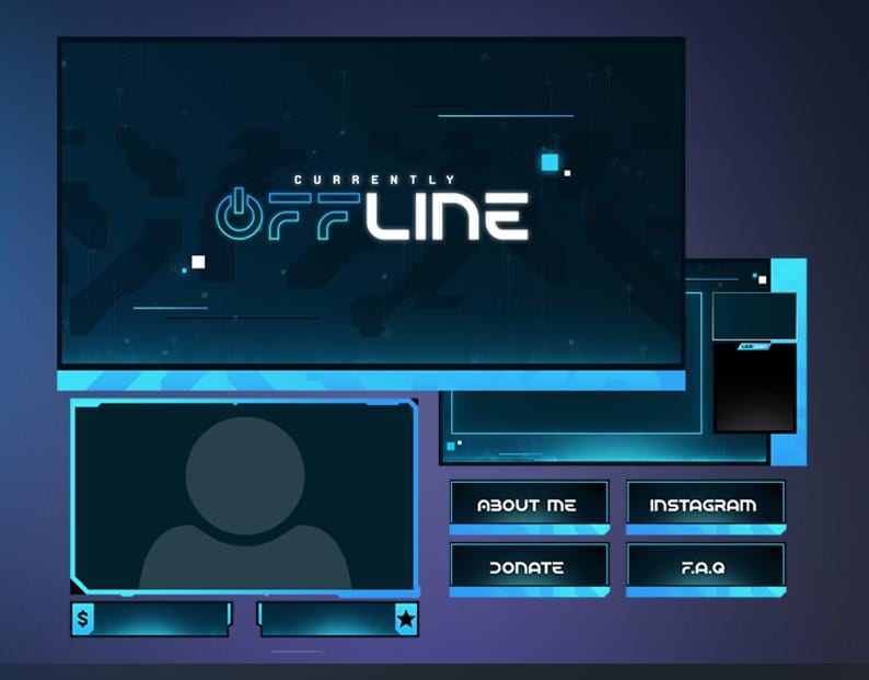 Custom Twitch Animated Stream Package L Custom Twitch Overlay Package L ...