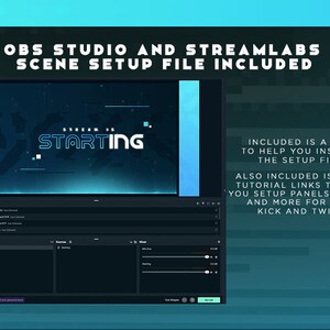 Blue Glitch Animated Stream Overlay Pack | Animated Stream Overlay | Screen | Twitch | Webcam ...