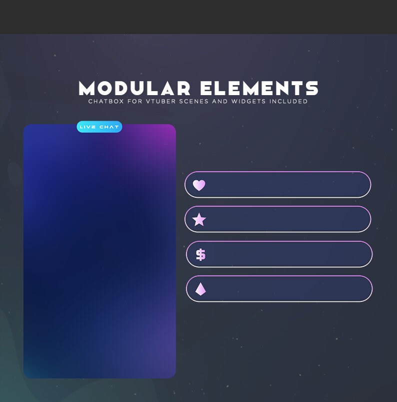 Neon Galaxy Animated Twitch Stream Screens Lo-fi Streamer Package ...