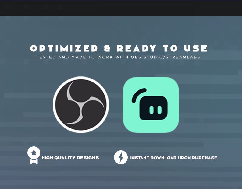 Blue Cyber Glitch Transition | Animated Stream Transition | Blue Stream ...