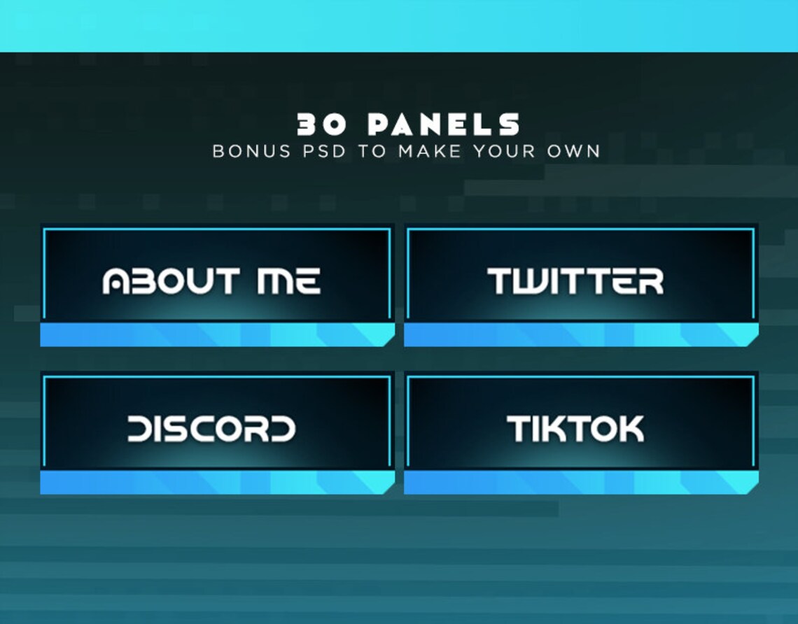 Blue Glitch Animated Stream Overlay Pack | Animated Stream Overlay ...