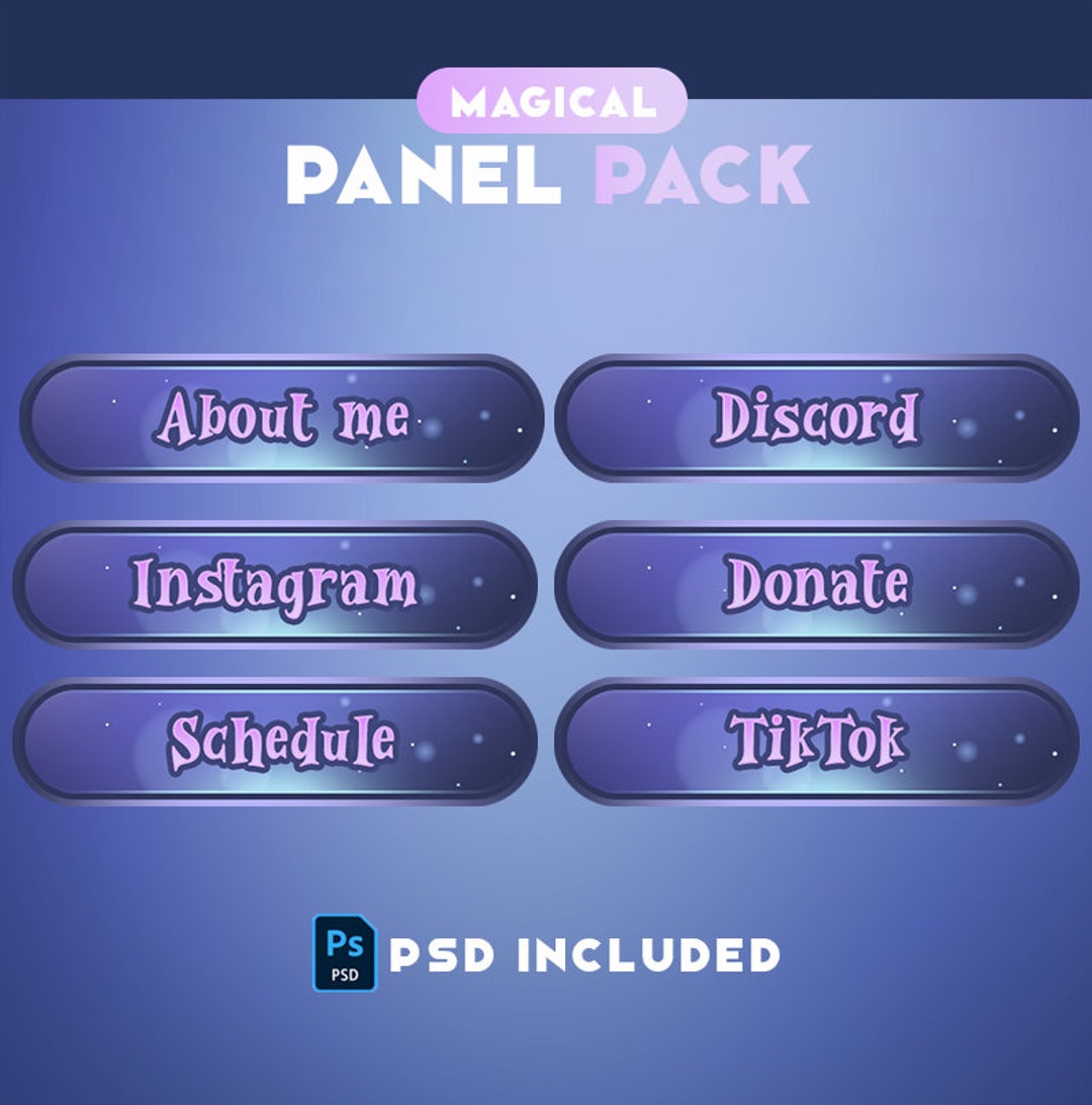 Twitch Panels - Enchanted Pink Panels - Stream Panels | Twitch Stream ...