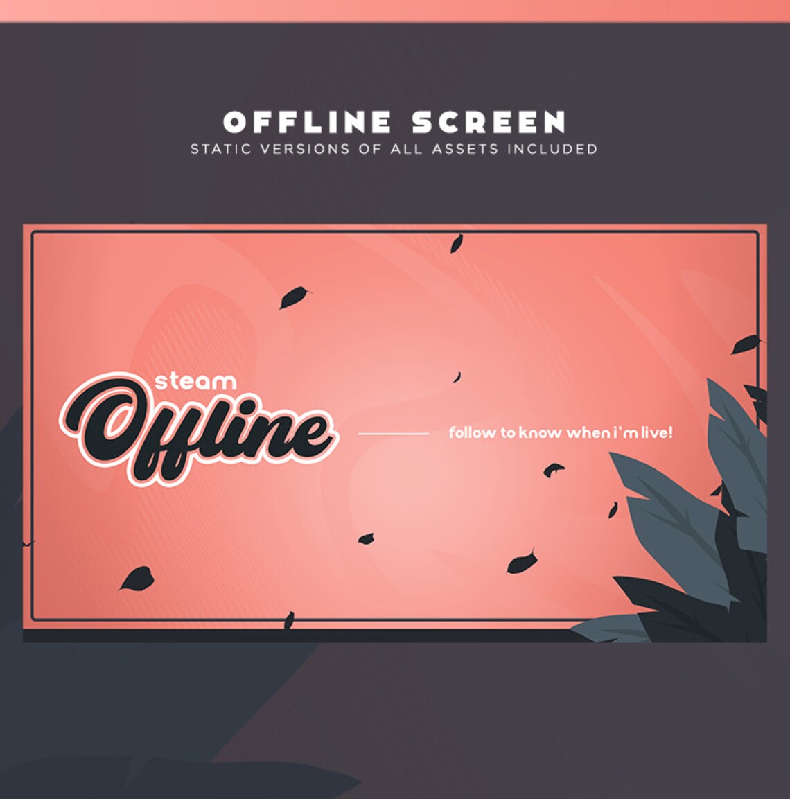 Peach Foliage Animated Stream Overlay Pack Animated Stream Overlay ...