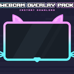 8 Cat Webcam Overlay Twitch Webcam Pack/twitch Panel/ Streamer, Stream ...