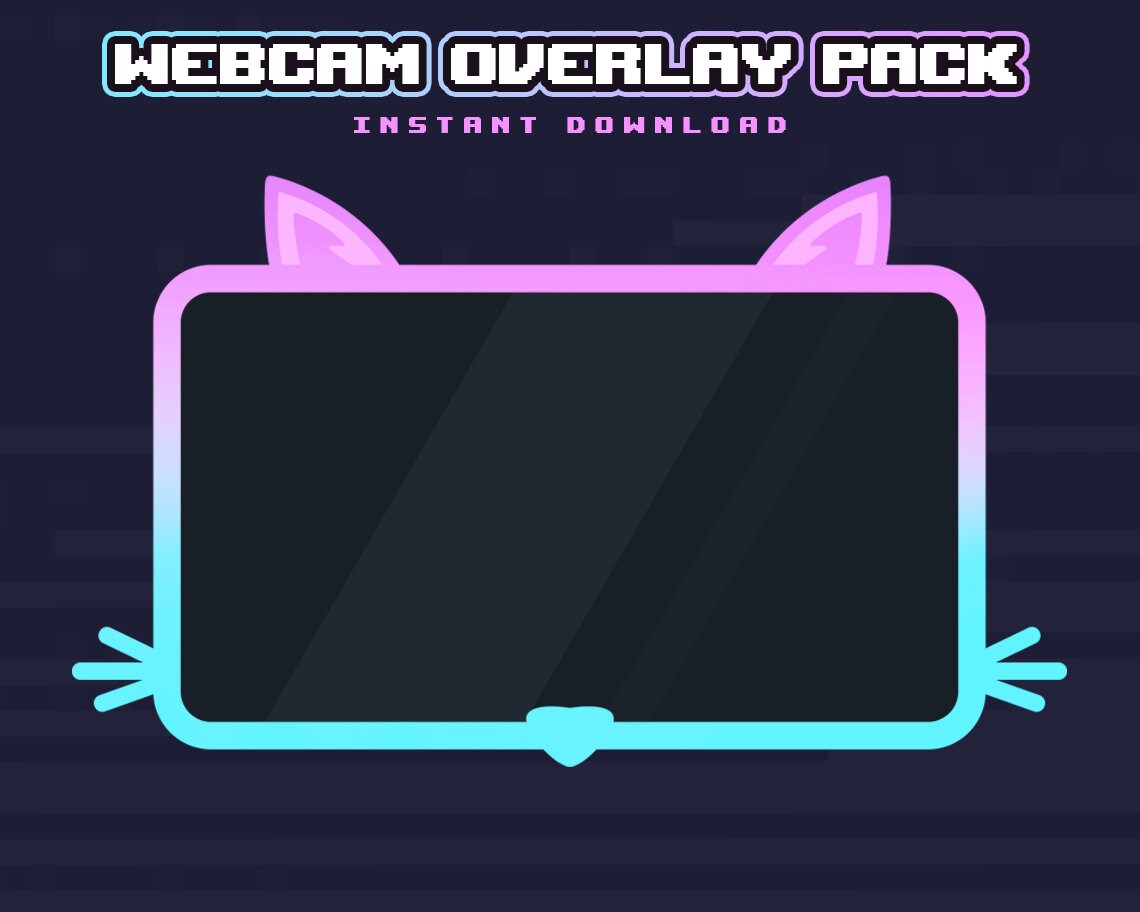 8 Cat Webcam Overlay Twitch Webcam Pack/twitch Panel/ Streamer, Stream ...