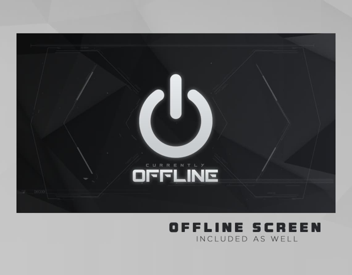 Animated Dark Twitch Stream Overlay Pack Animated Stream Overlay Screen ...