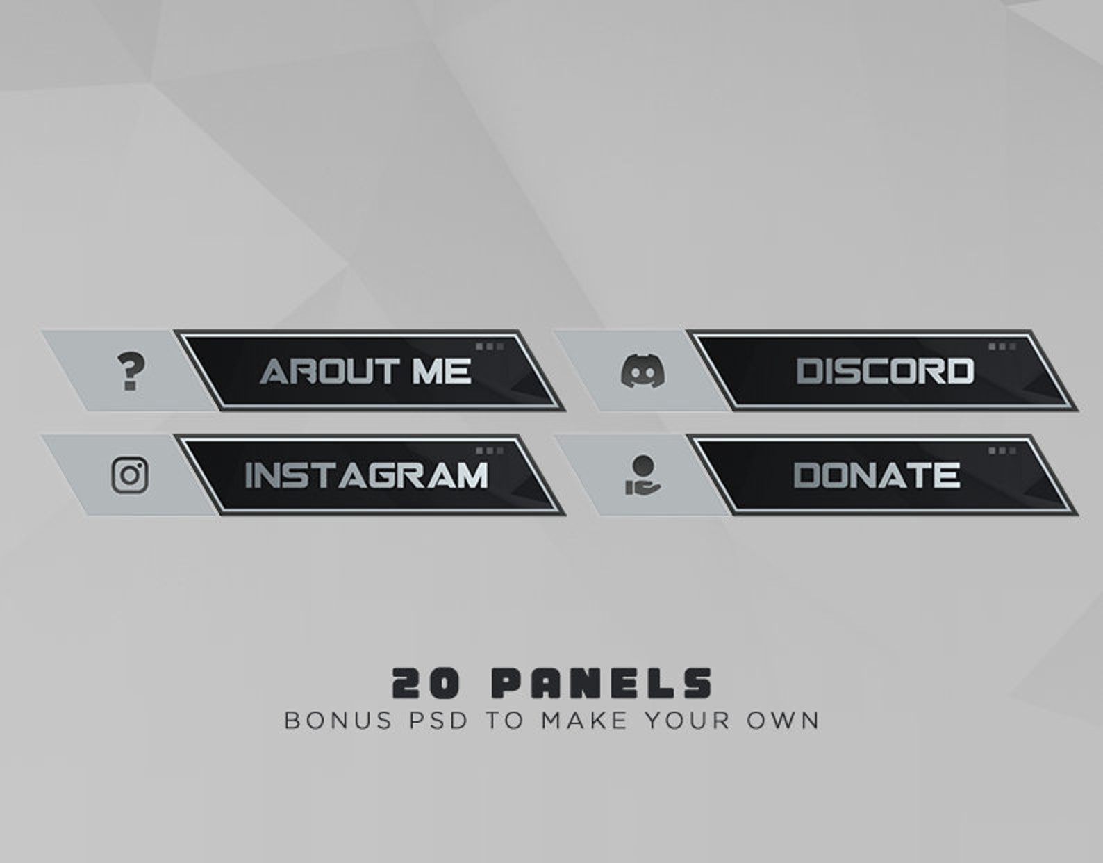 Animated Dark Twitch Stream Overlay Pack Animated Stream Overlay Screen ...
