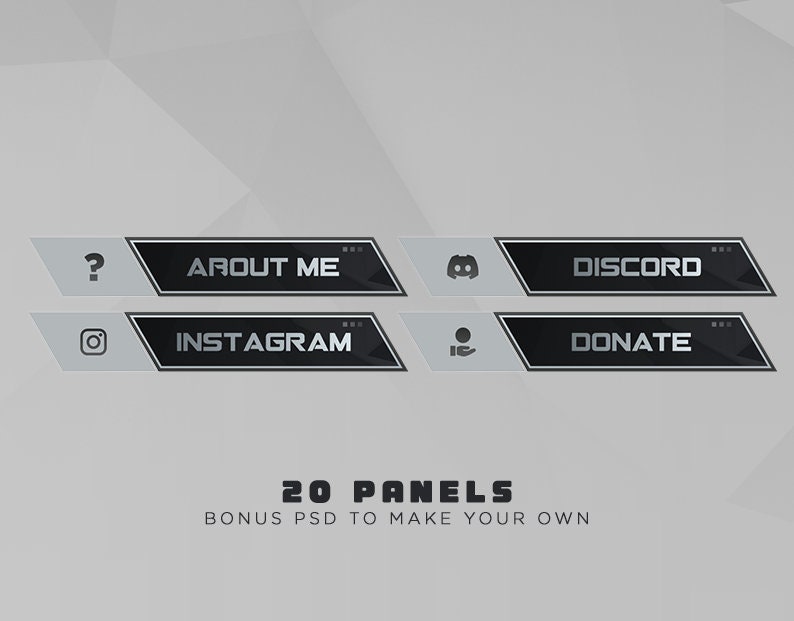Animated Dark Twitch Stream Overlay Pack | Animated Stream Overlay ...