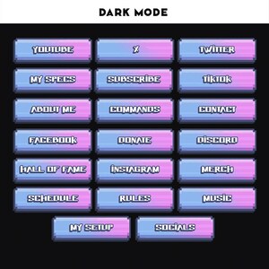 Twitch Panels - Pixel Art Pastel Twitch Panels - Stream Panels | Twitch ...