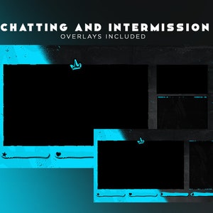 Blue Vandalism Animated Stream Overlay Pack - Animated Twitch Stream ...