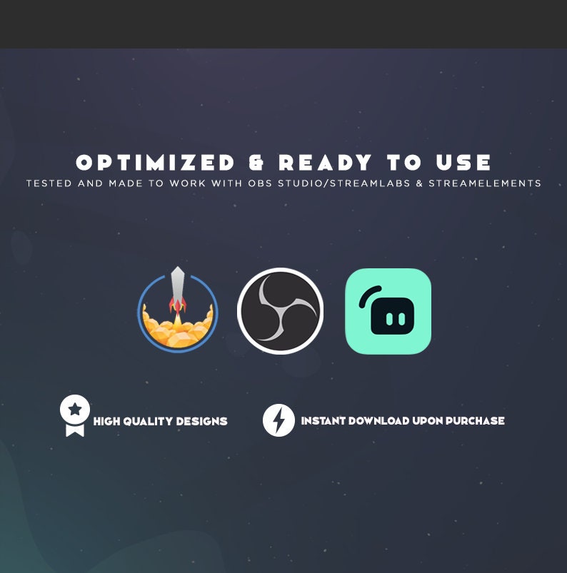 Neon Galaxy Animated Twitch Stream Screens Lo-fi Streamer Package ...