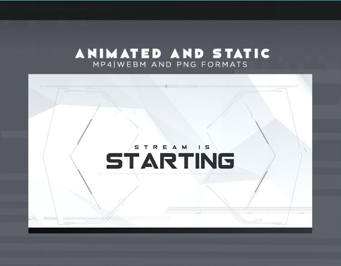 Neo Black & White Animated Stream Package Overlays, Alerts, Screens ...