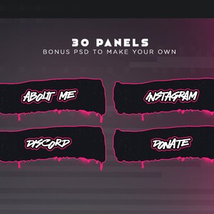 Sakura Brush Goth Pink Animated Stream Package | Overlays, Alerts ...