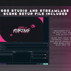 Sakura Brush Goth Pink Animated Stream Package | Overlays, Alerts ...