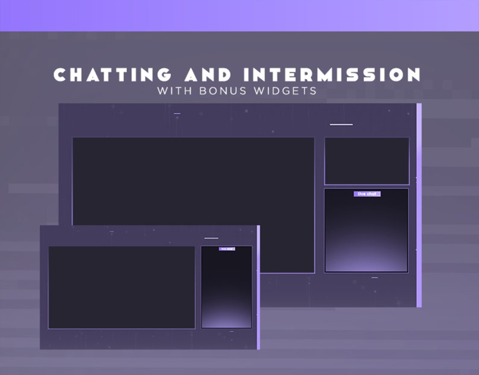 Glitchy Purple Animated Stream Package | Overlays, Alerts, Screens ...