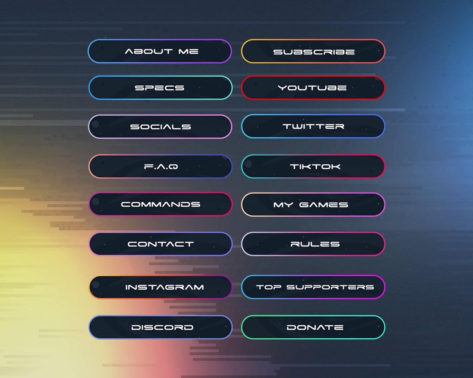 Lo-fi Space Animated Twitch Pack | Lo-fi Space Streamer Package ...