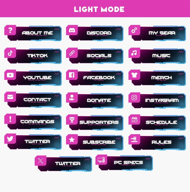 Twitch Panels - Cyberpunk Twitch Panels - Stream Panels | Twitch Stream ...