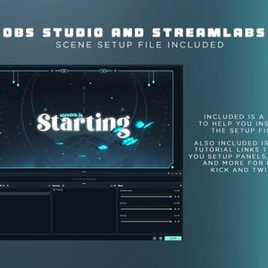 Astral Blue Animated Stream Overlay Pack/animated Stream Overlay/screen ...