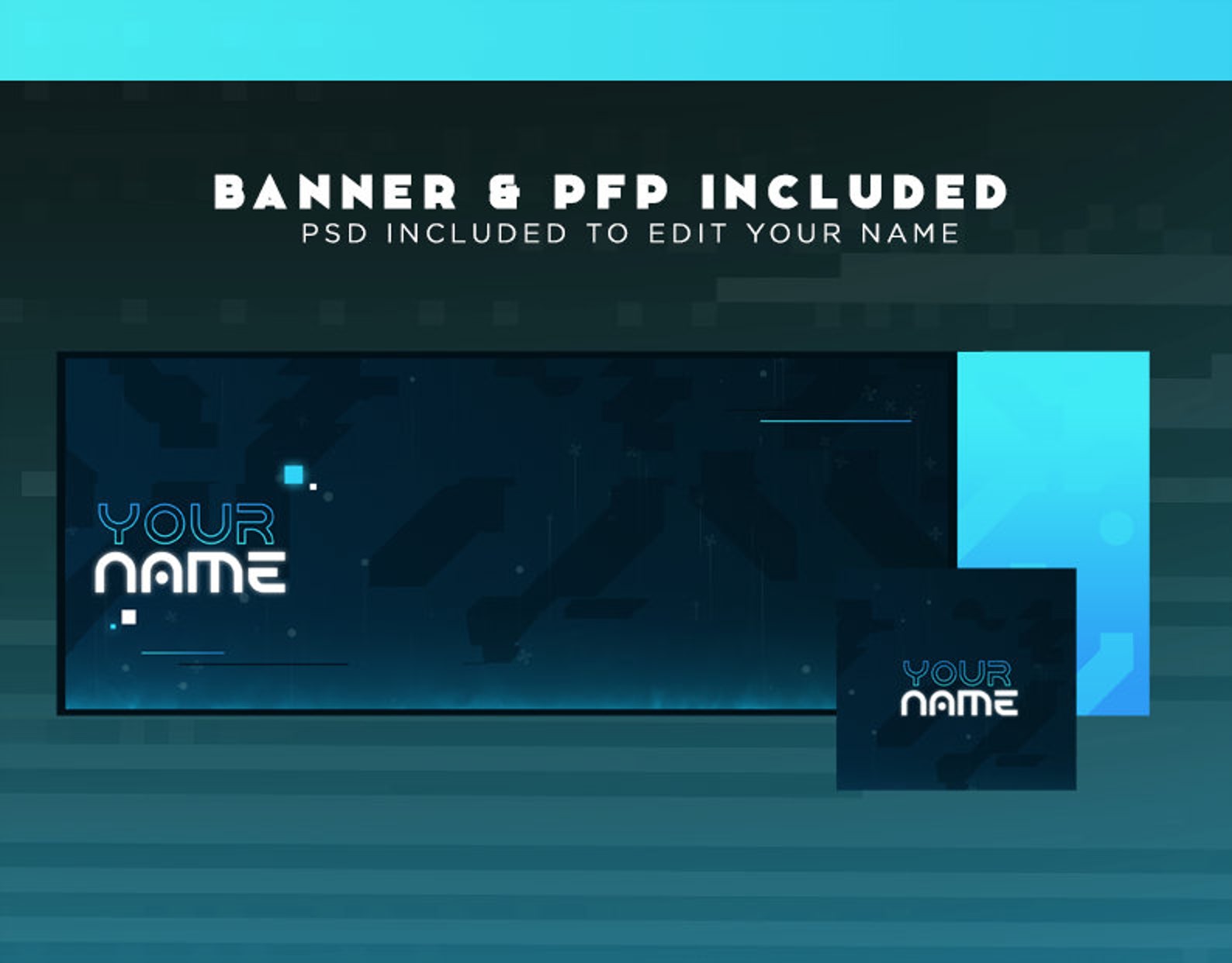 Blue Glitch Animated Stream Overlay Pack Animated Stream Overlay Screen ...