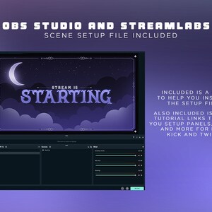 Celestial Purple Animated Stream Overlay Pack/animated Stream Overlay ...