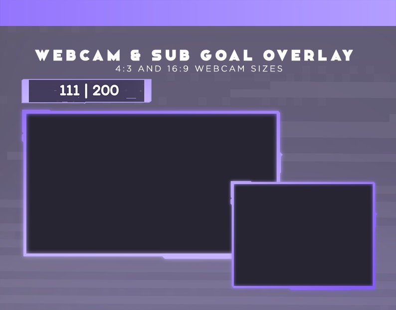 Glitchy Purple Animated Stream Package | Overlays, Alerts, Screens ...