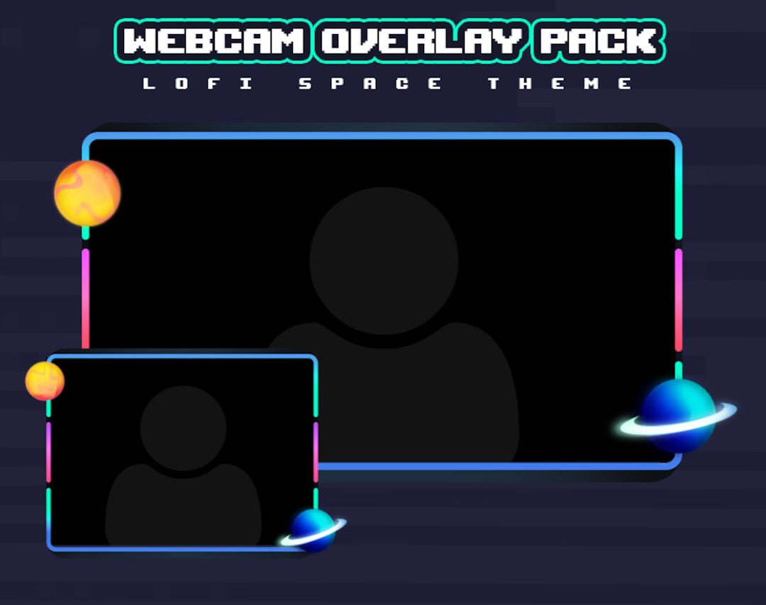 2D Space Webcam Overlay Twitch Webcam Pack/twitch Panel/ Streamer ...