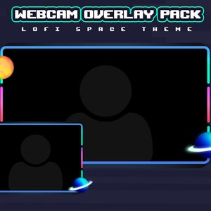 2D Space Webcam Overlay Twitch Webcam Pack/twitch Panel/ Streamer ...