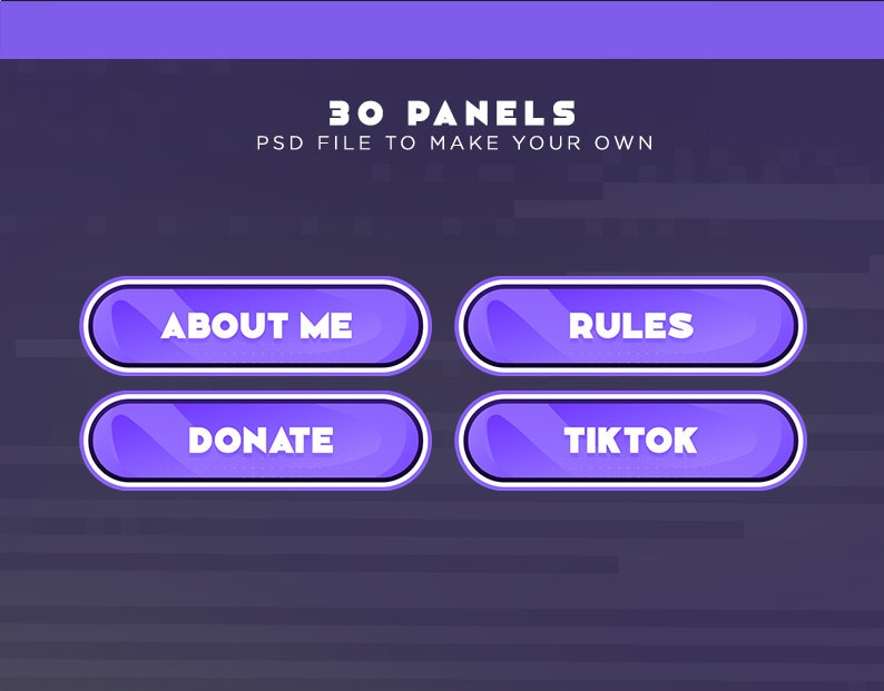 Minimal Purple Animated Stream Overlay Pack Animated Stream Overlay ...