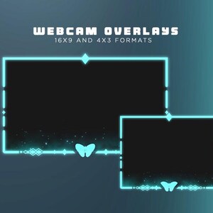 Astral Blue Animated Stream Overlay Pack/animated Stream Overlay/screen ...
