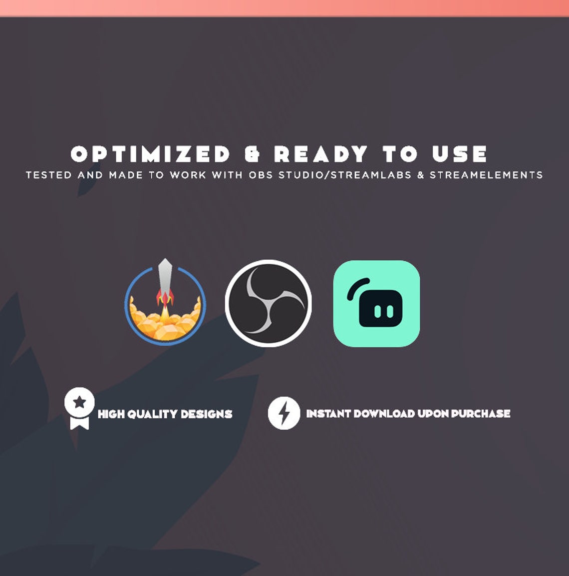 Peach Foliage Animated Stream Overlay Pack Animated Stream Overlay ...