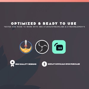 Peach Foliage Animated Stream Overlay Pack | Animated Stream Overlay ...