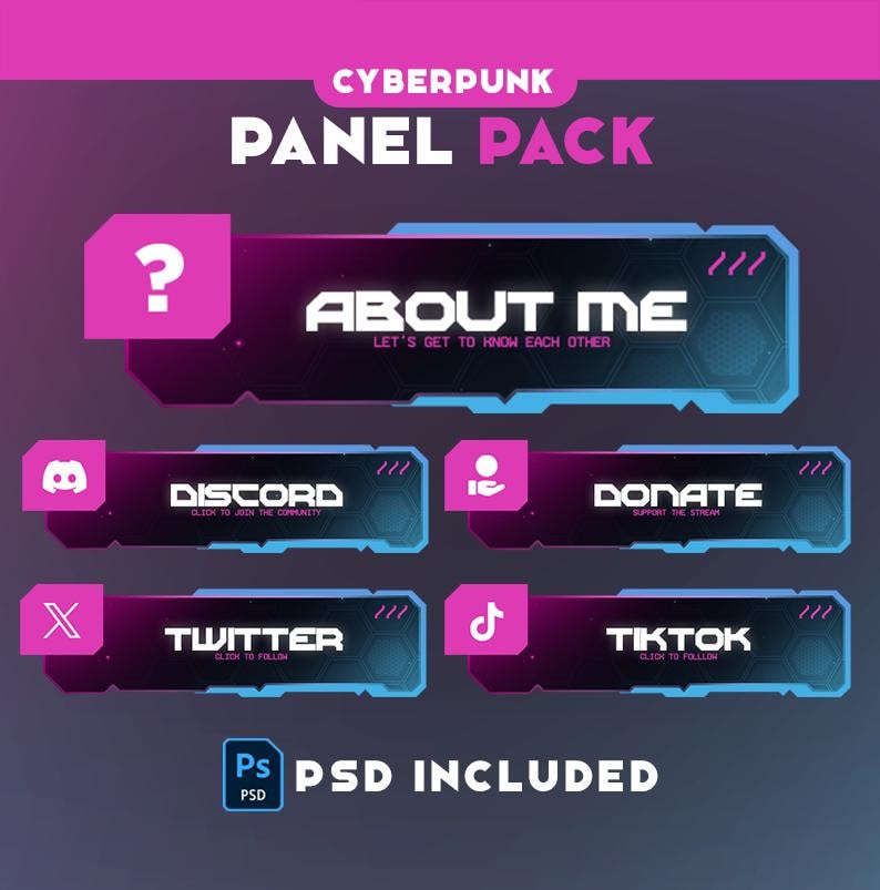 Twitch Panels - Cyberpunk Twitch Panels - Stream Panels | Twitch Stream ...