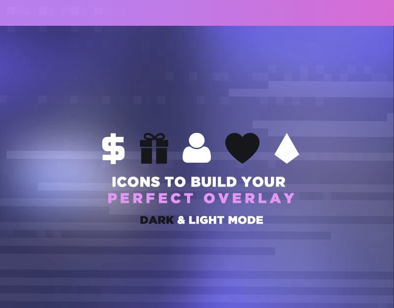 Minimal Stream Hud Webcam Border Pack, Webcam Overlays for Twitch ...