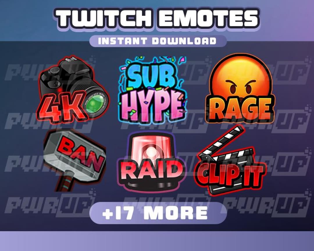 Twitch Emotes Pack for Streamers - 24 Static Text Emote - Text Emote ...