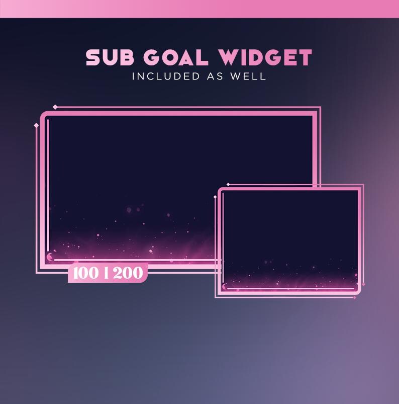 ANIMATED Webcam Overlay for Twitch | Pink Webcam Overlay | Webcamera ...