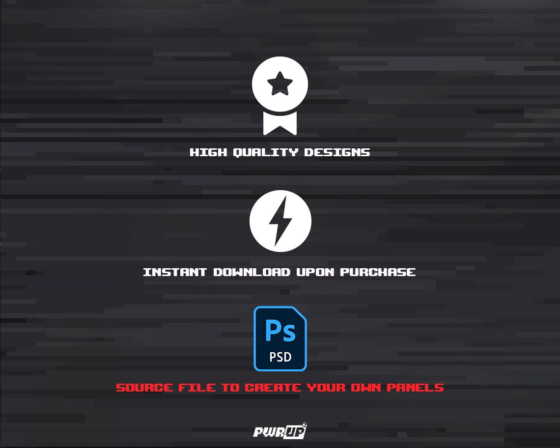 30 Grunge Brush Twitch Panels Pack/twitch Panel/ Streamer, Stream - Etsy