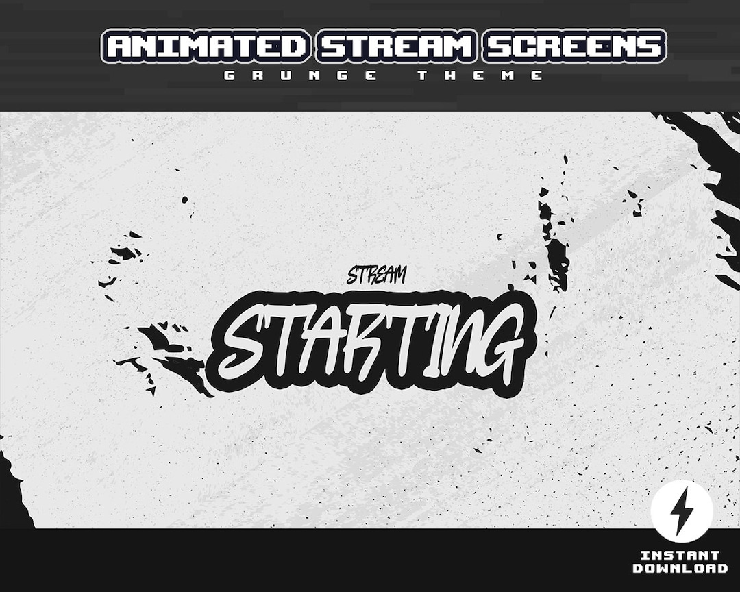 Black & White Animated Twitch Stream Screens| Lo-fi Streamer Package ...