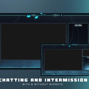 Astral Blue Animated Stream Overlay Pack/animated Stream Overlay/screen ...