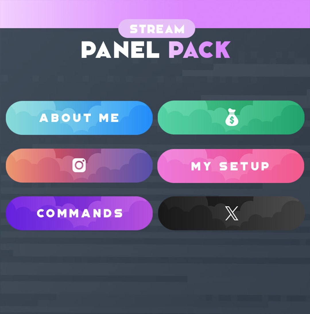 Twitch Panels - Minimal Gradient - Stream Panels | Twitch Stream Panels ...