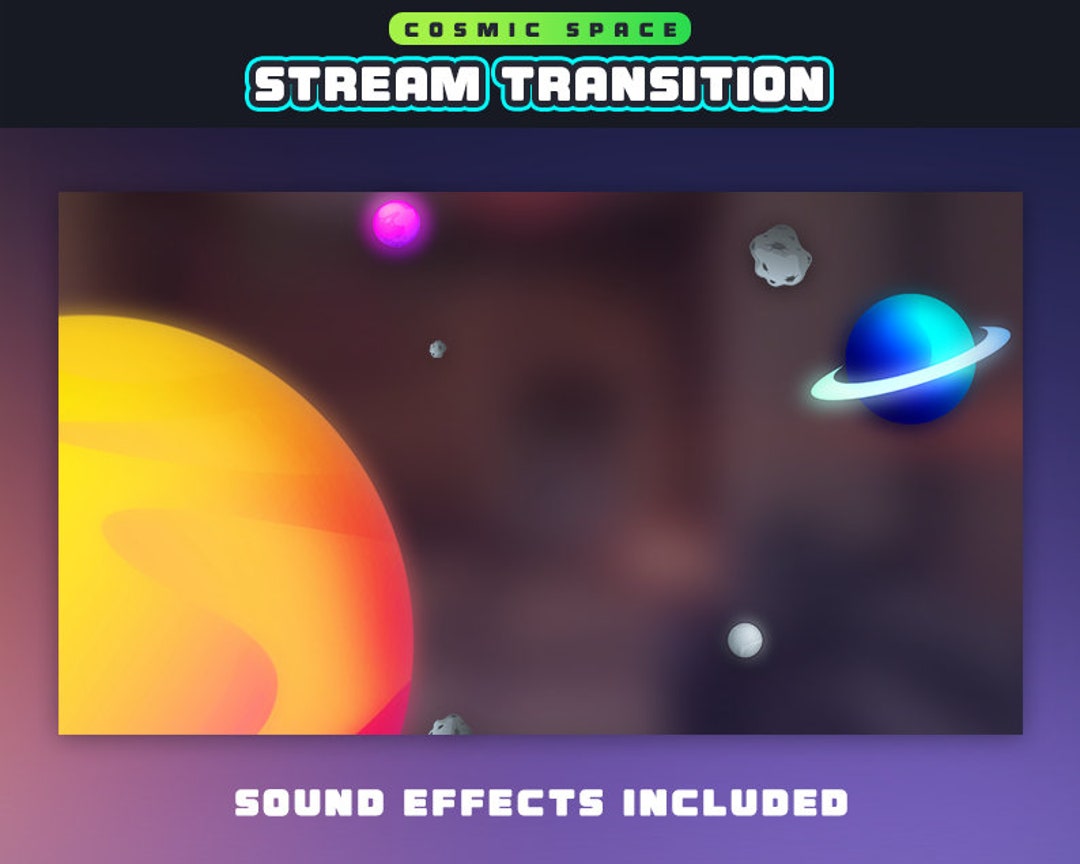 Cosmic Space Transition | Animated Stream Transition | Pink Stream ...