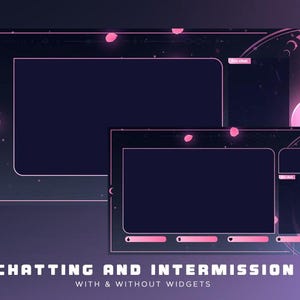 Sakura Pink Animated Stream Overlay Pack/animated Stream Overlay/screen ...