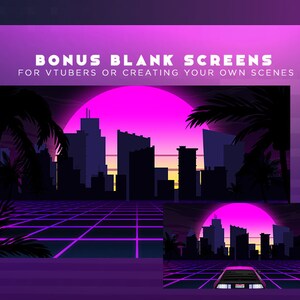 80's Retro Synthwave Animated Stream Overlay Pack - | Animated Stream ...