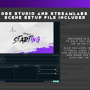 Purple Grunge Animated Stream Overlay Pack | Animated Stream Overlay ...