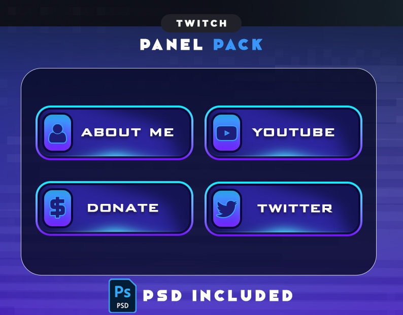 20 Clean Twitch Panels Pack - Kick Panels Pack/twitch Panel/ Streamer ...