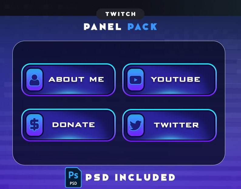 20 Clean Twitch Panels Pack - Kick Panels Pack/twitch Panel/ Streamer ...