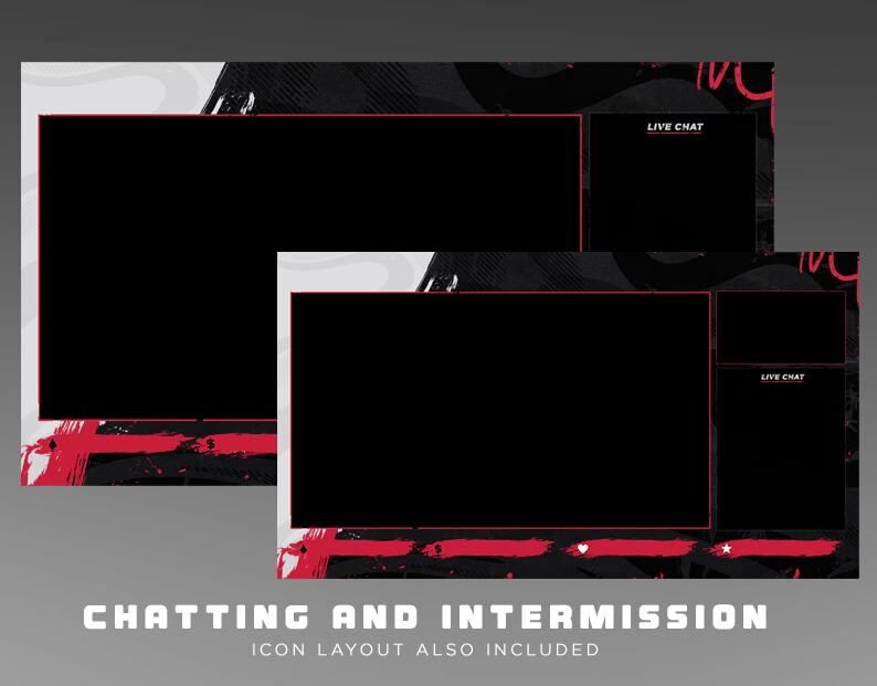 Red Vandalism Animated Stream Package | Twitch Overlay, Alerts, Screens ...