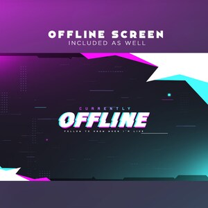 Cyberpunk Blue & Pink Animated Stream Overlay Pack - Animated Twitch ...